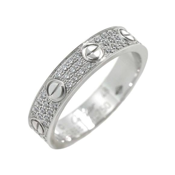 Cartier | Jewelry | Cartier Love Ring Full Pave Diamonds 48 K8 Wg White ...